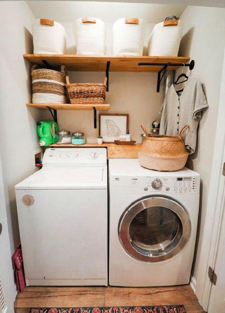 15 DIY Laundry Room Shelves for Organized Storage