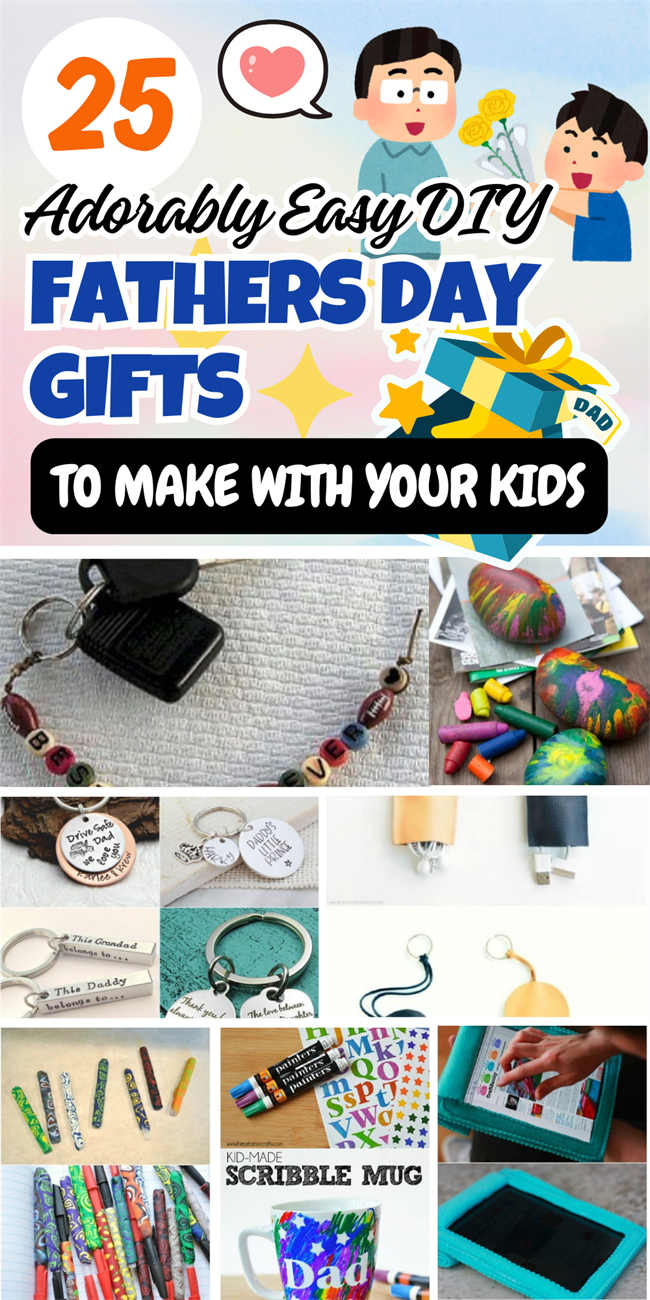 25 Adorably Easy Diy Fathers Day Gifts To Make With Your Kids