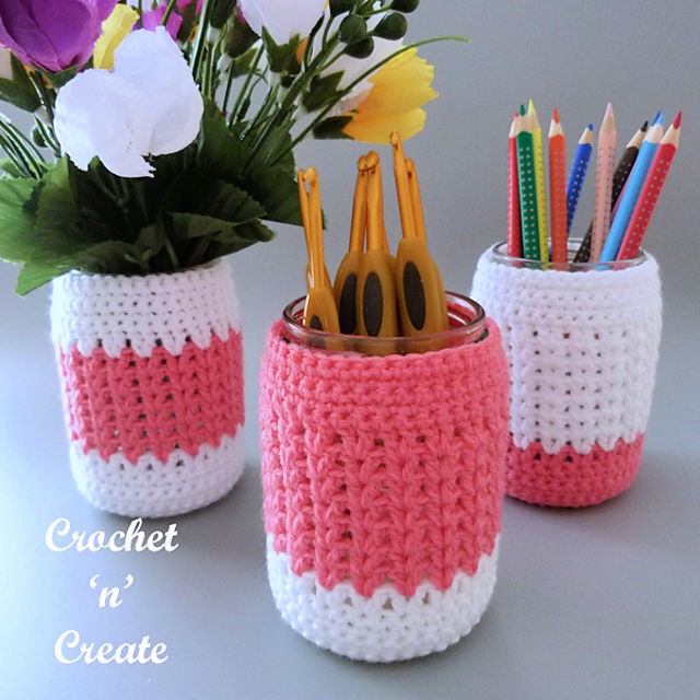 15 Crochet Jar Covers for Decorative Storage