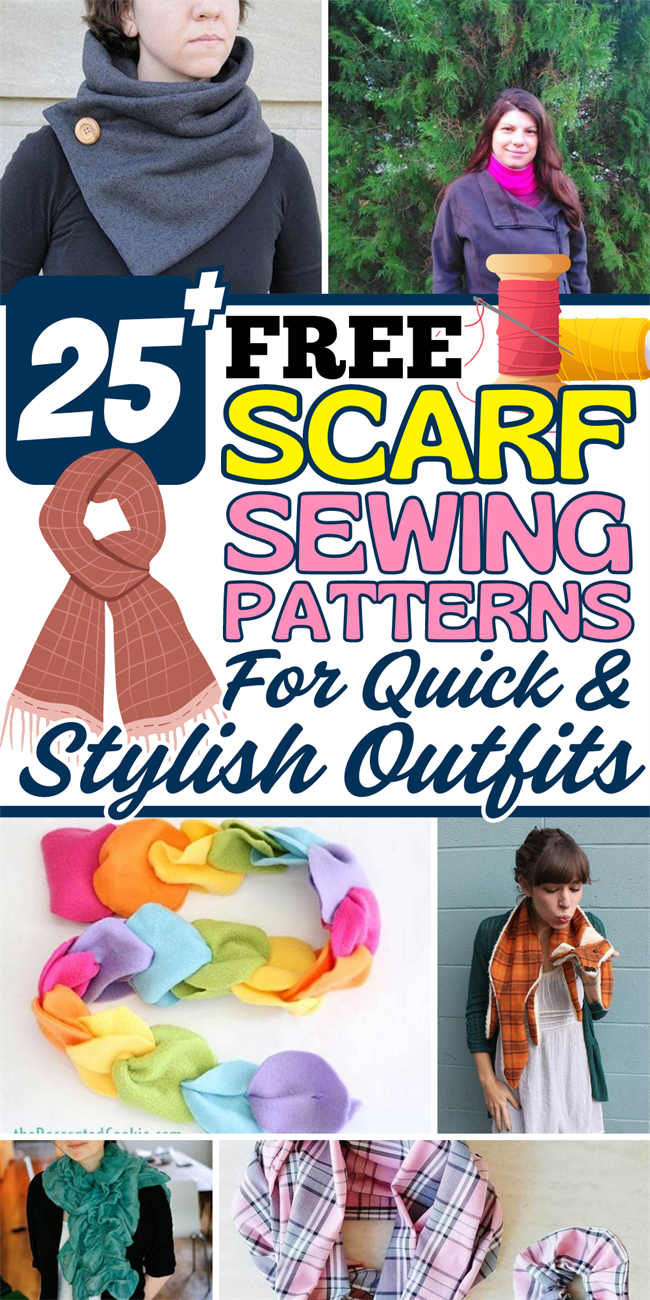 25+ Stylish Free Scarf Sewing Patterns for Every Season