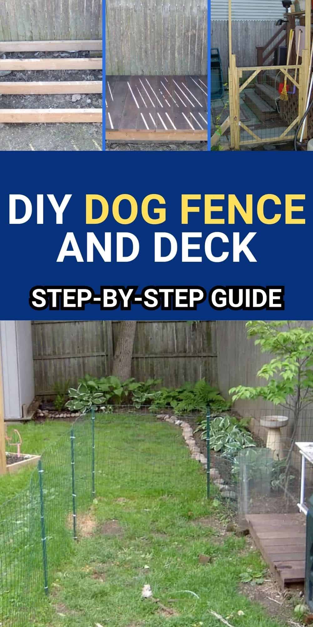 Simple DIY Dog Fence and Deck for Small Backyards