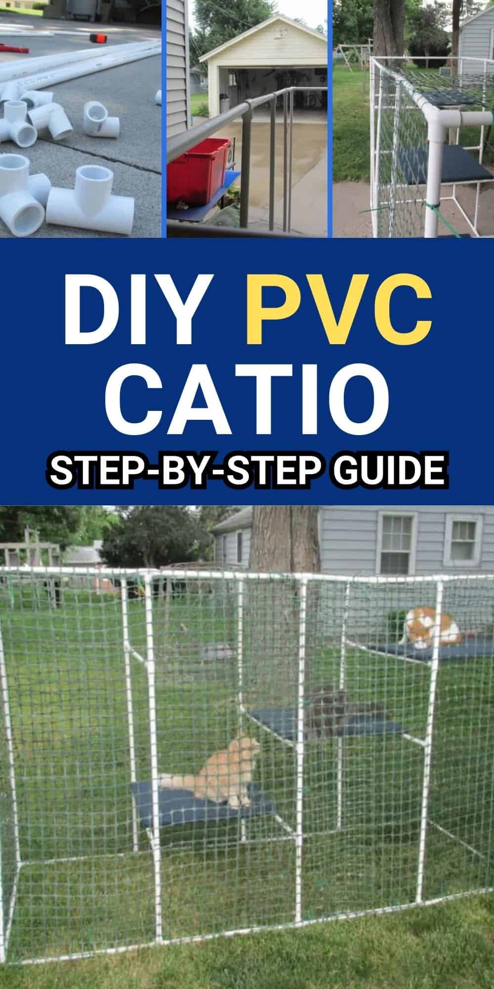 DIY Outdoor Cat Enclosure Using PVC and Poultry Netting