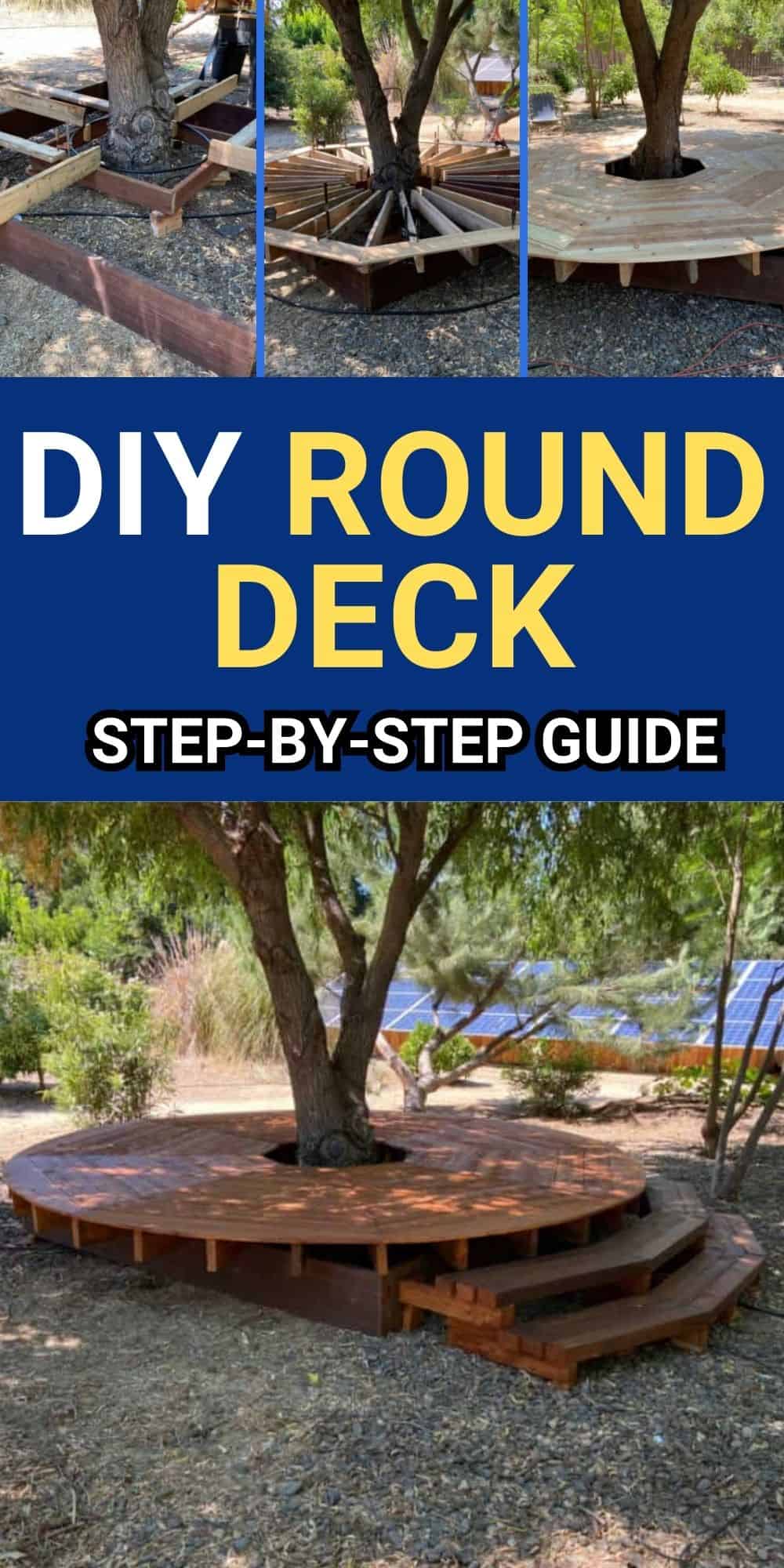 Build a DIY Round Deck Around a Tree with Reclaimed Wood