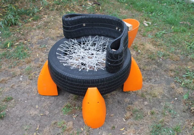 Industrial-Style DIY Tire Chair for Indoors or Outdoors